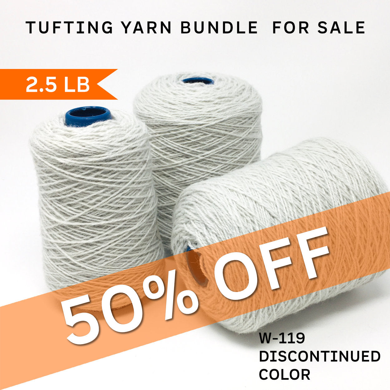 Tufting Yarn Bundle - 2.5lb | 100% Wool | Clearance Sale - W-119 ...