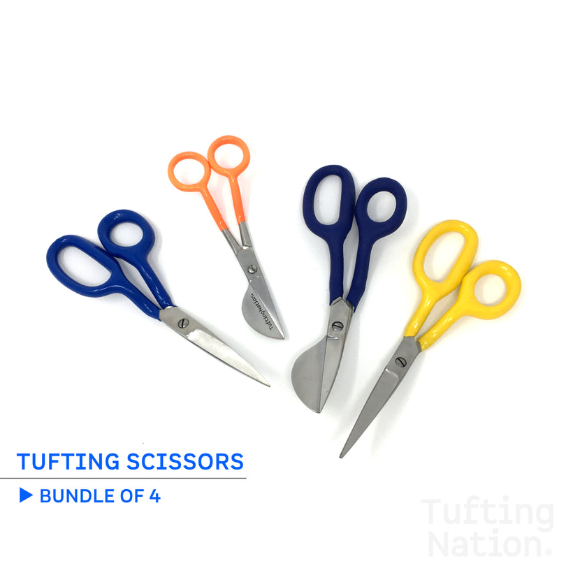 SET OF 4 Tufting Scissors | Napping shears + Duckbills Scissors Bundle ...