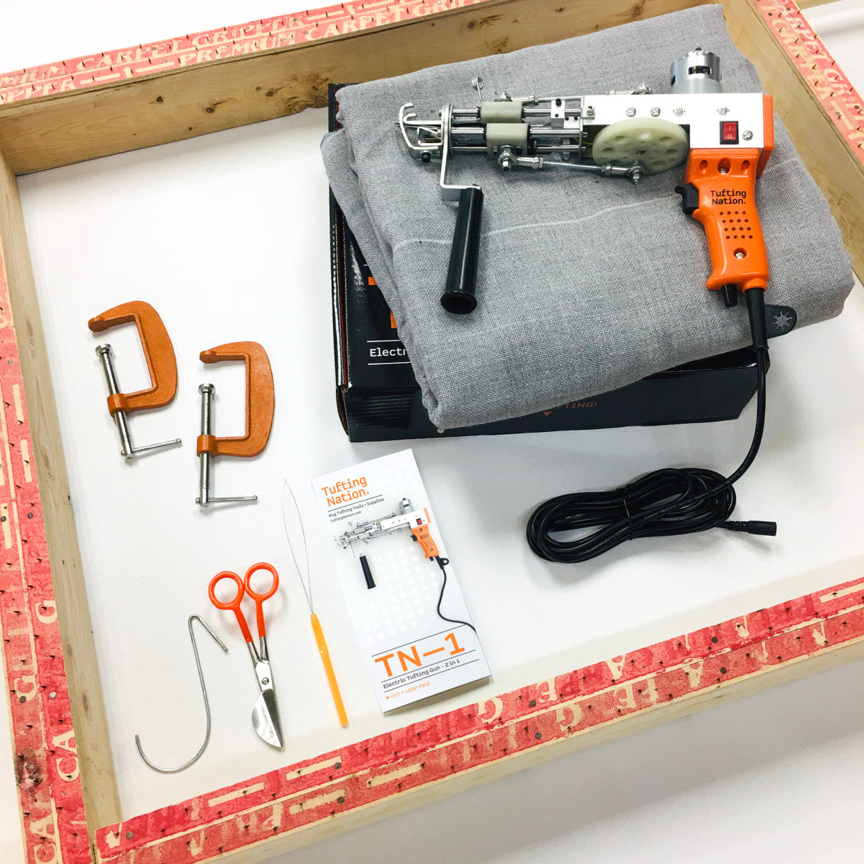 TN-1 Tufting Kit | Tufting Gun + Tufting Frame +Tufting Cloth ...